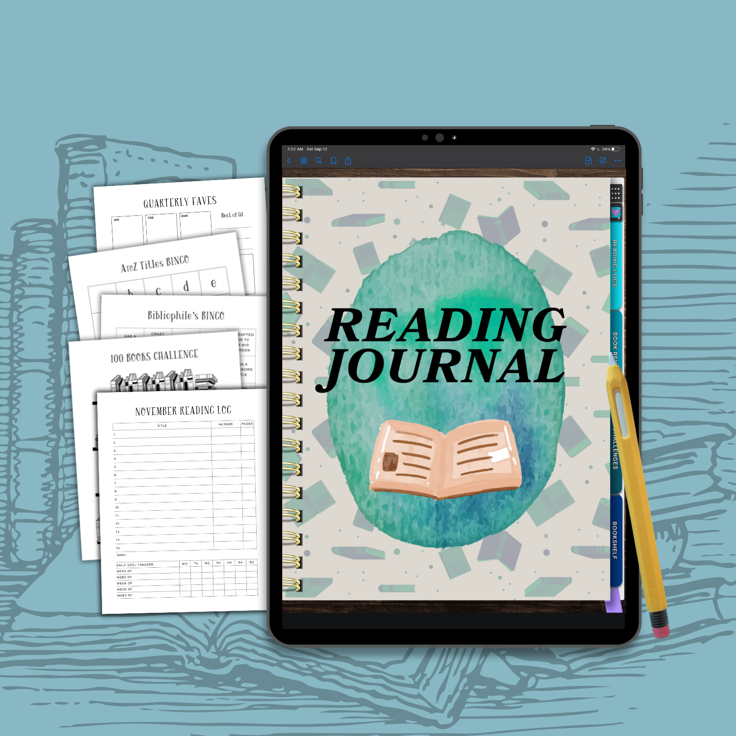Reading Journal (Digital & Printable) | Brilliantine Press